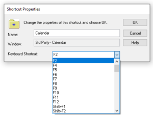F2 Already in Use When Adding Calendar to Shortcut Bar | Rockton Software