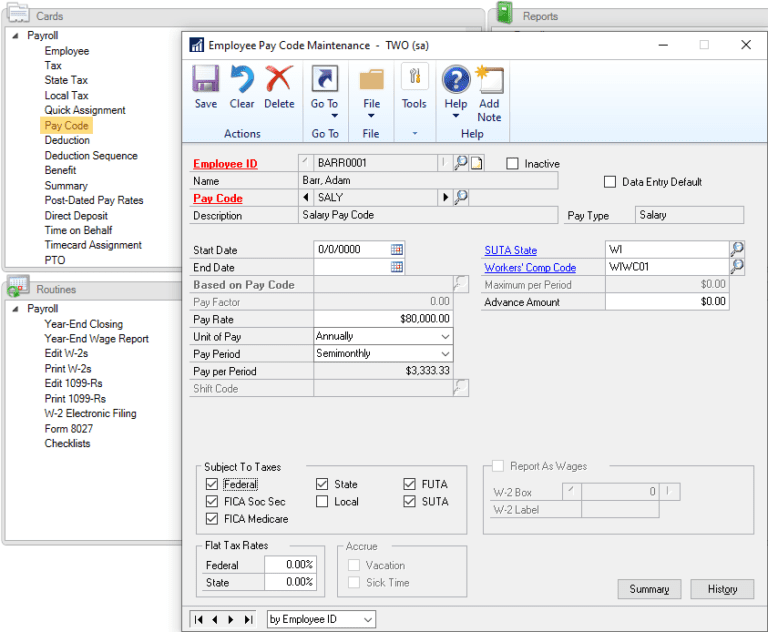 How to Setup Pay Codes in GP Payroll for Salaried Employees ...